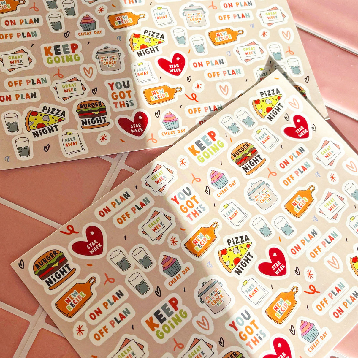 'For the Love of Food' Sticker Sheets | The Busy Club – The Busy Club