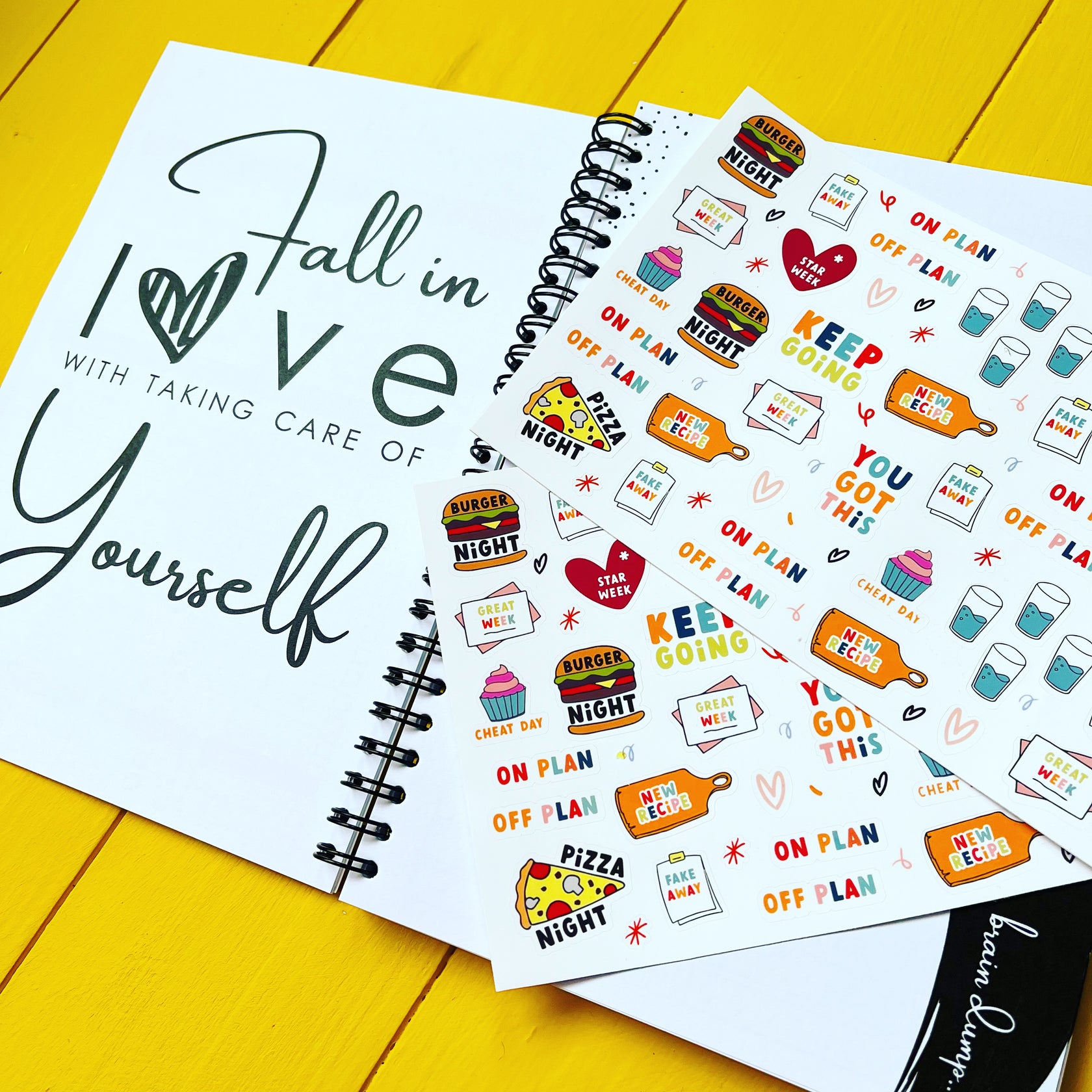 'For the love of food' Sticker sheets – The Busy Club
