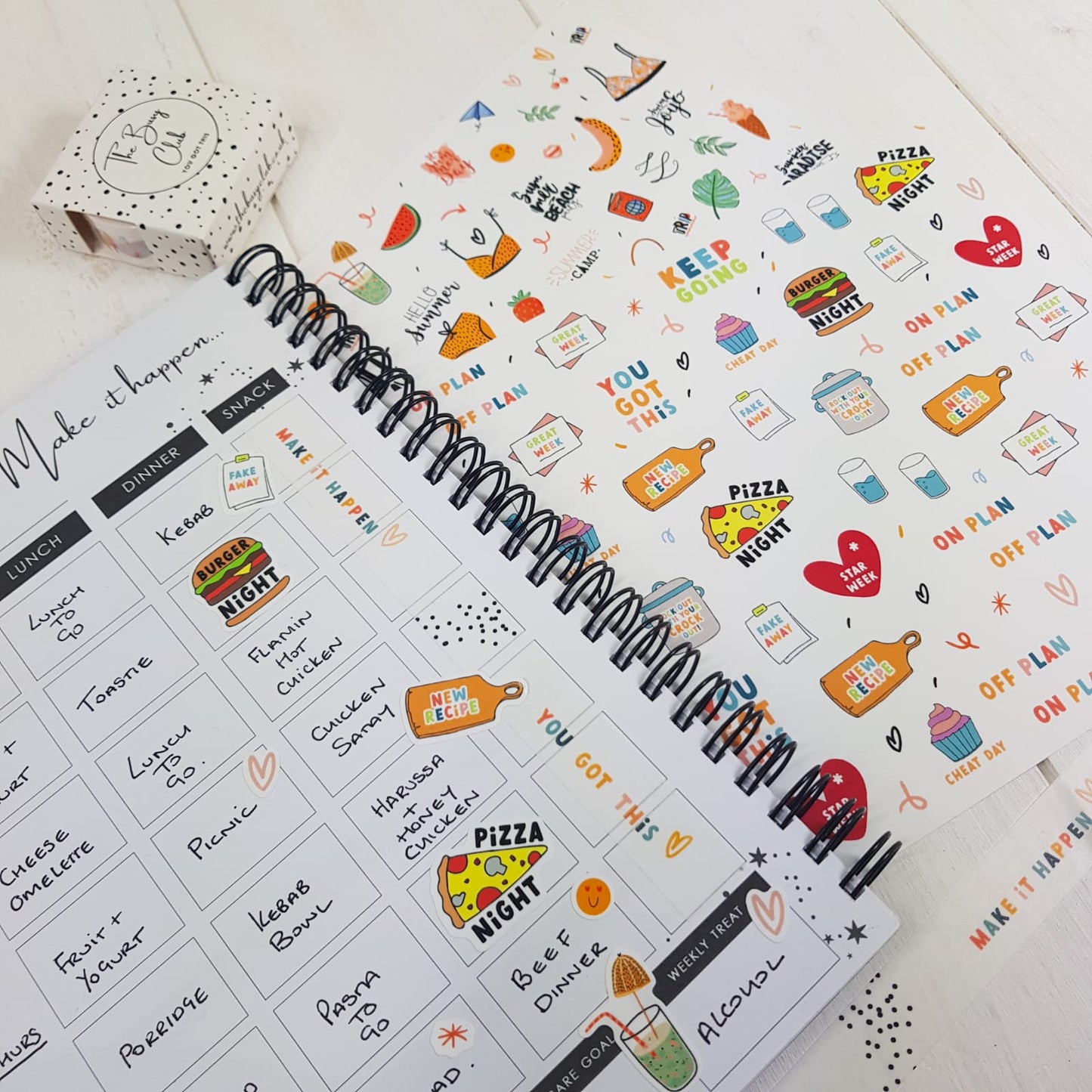 'For the love of food' Sticker sheets – The Busy Club